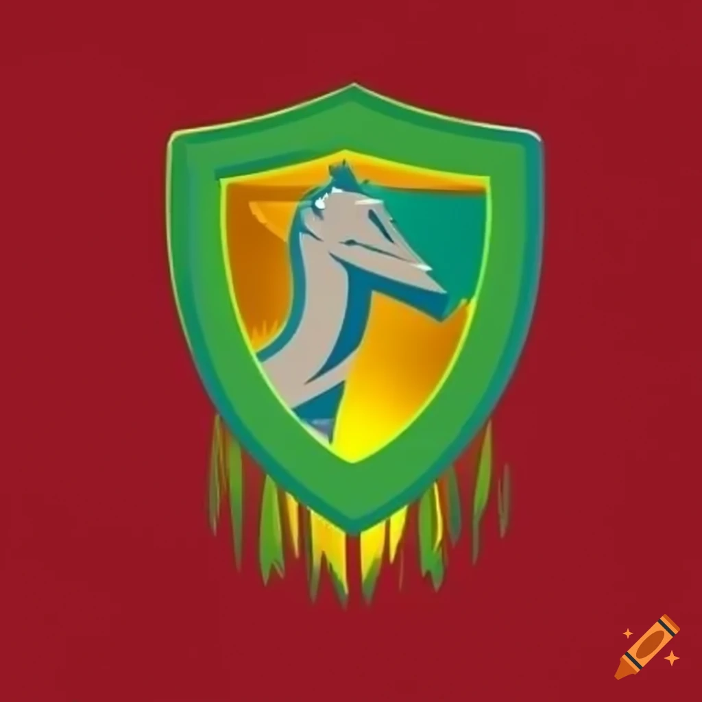 Vector logo of knight chess piece on a shield on Craiyon