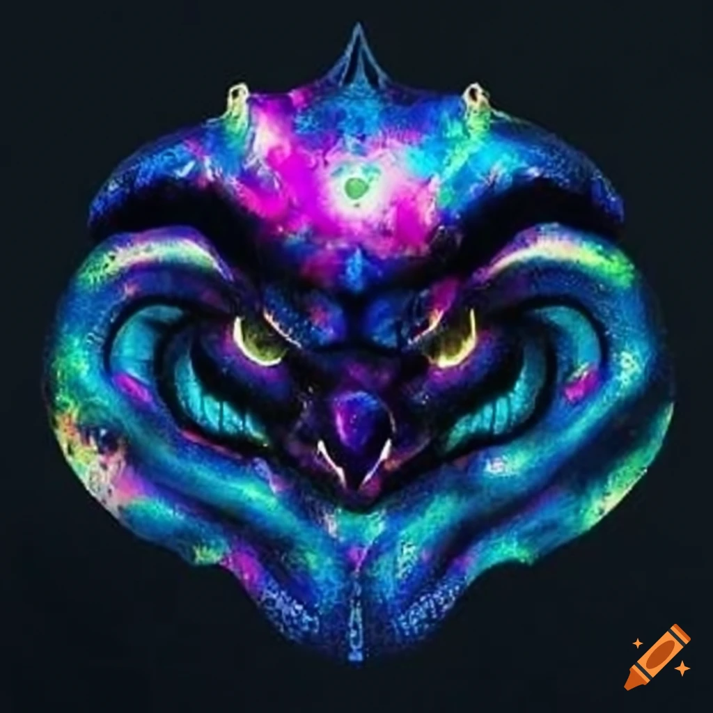 Cosmic snake face in the galaxy on Craiyon