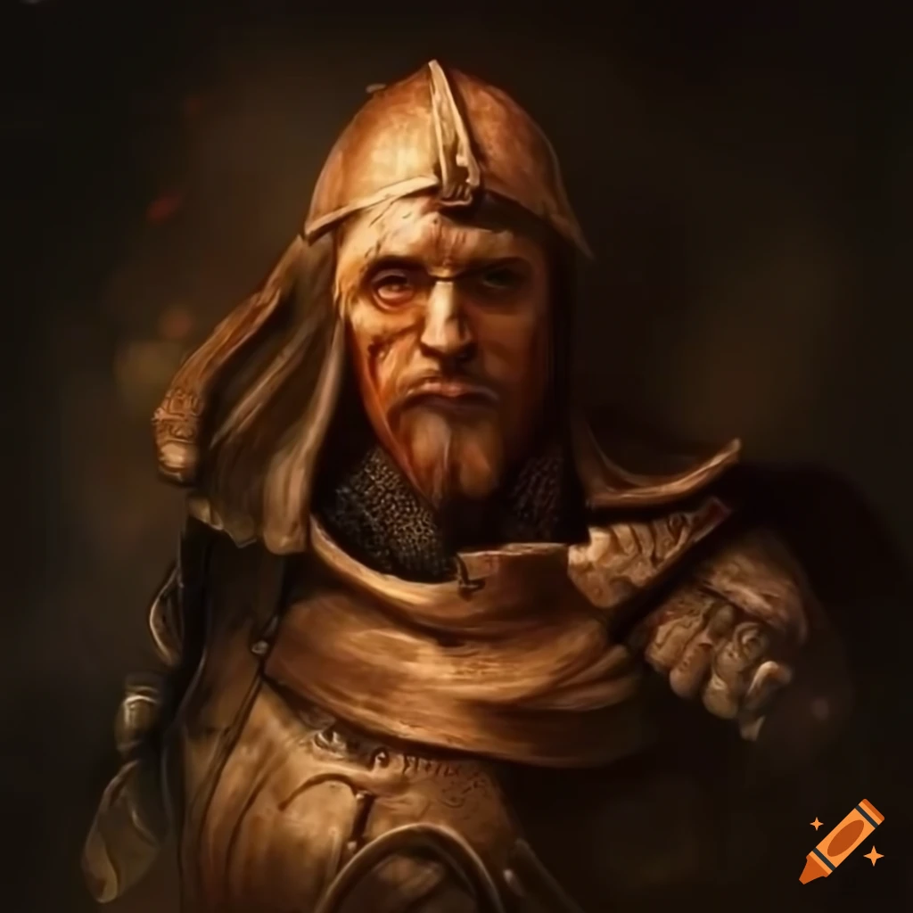 Ancient battle scarred warrior from days of old in high resolution on ...