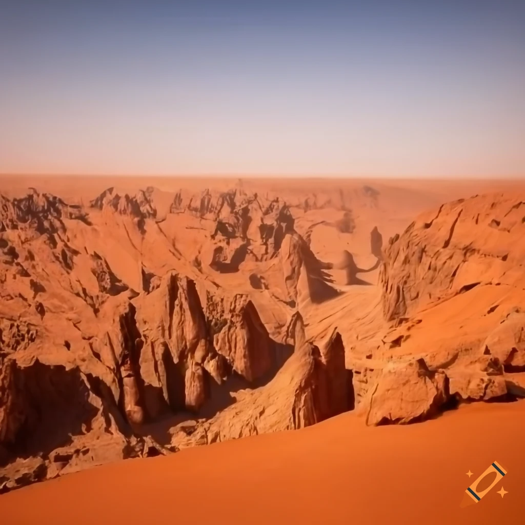Breathtaking view of Borkou-Ennedi-Tibesti, Chad on Craiyon