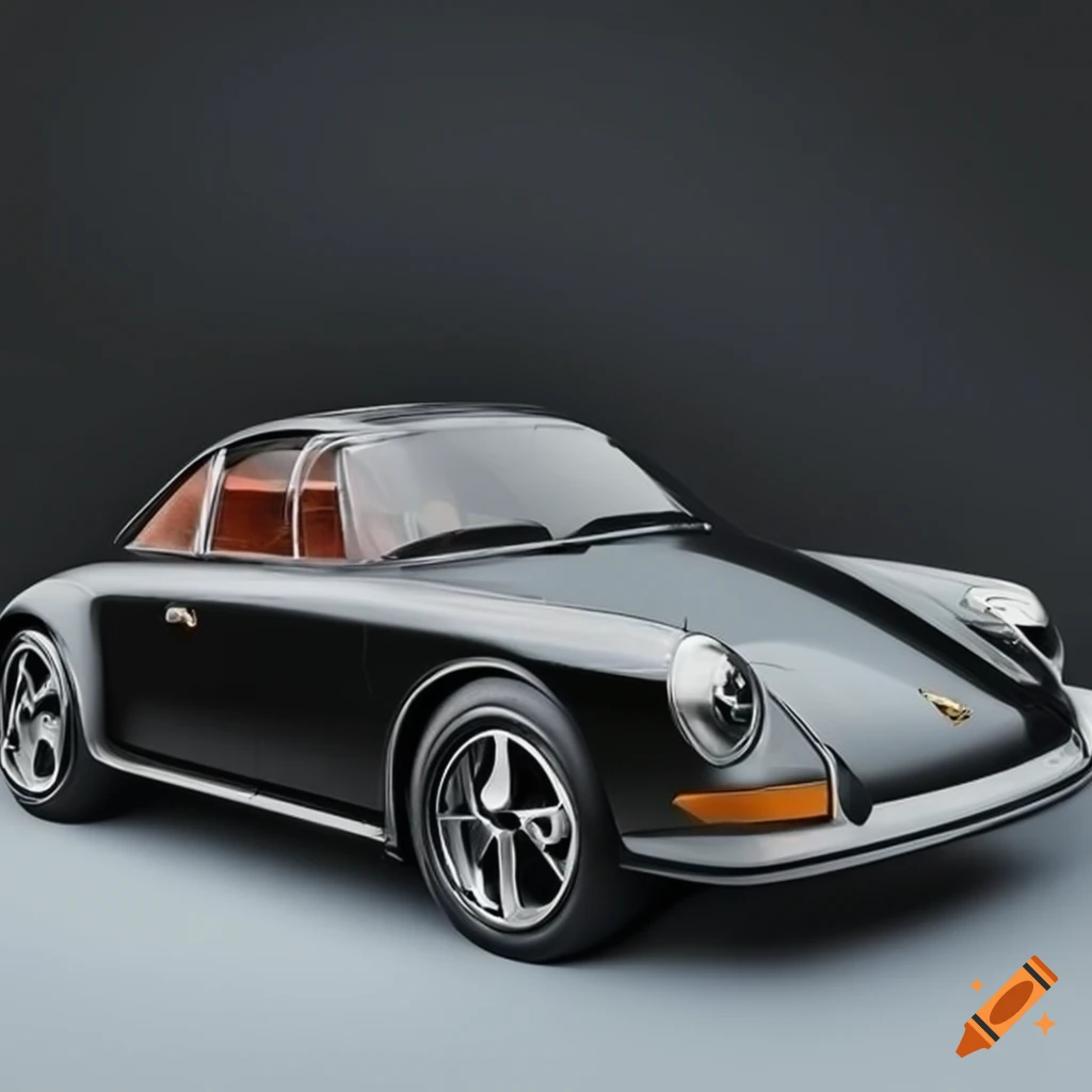 Edgy reinterpretation of early porsche models on Craiyon