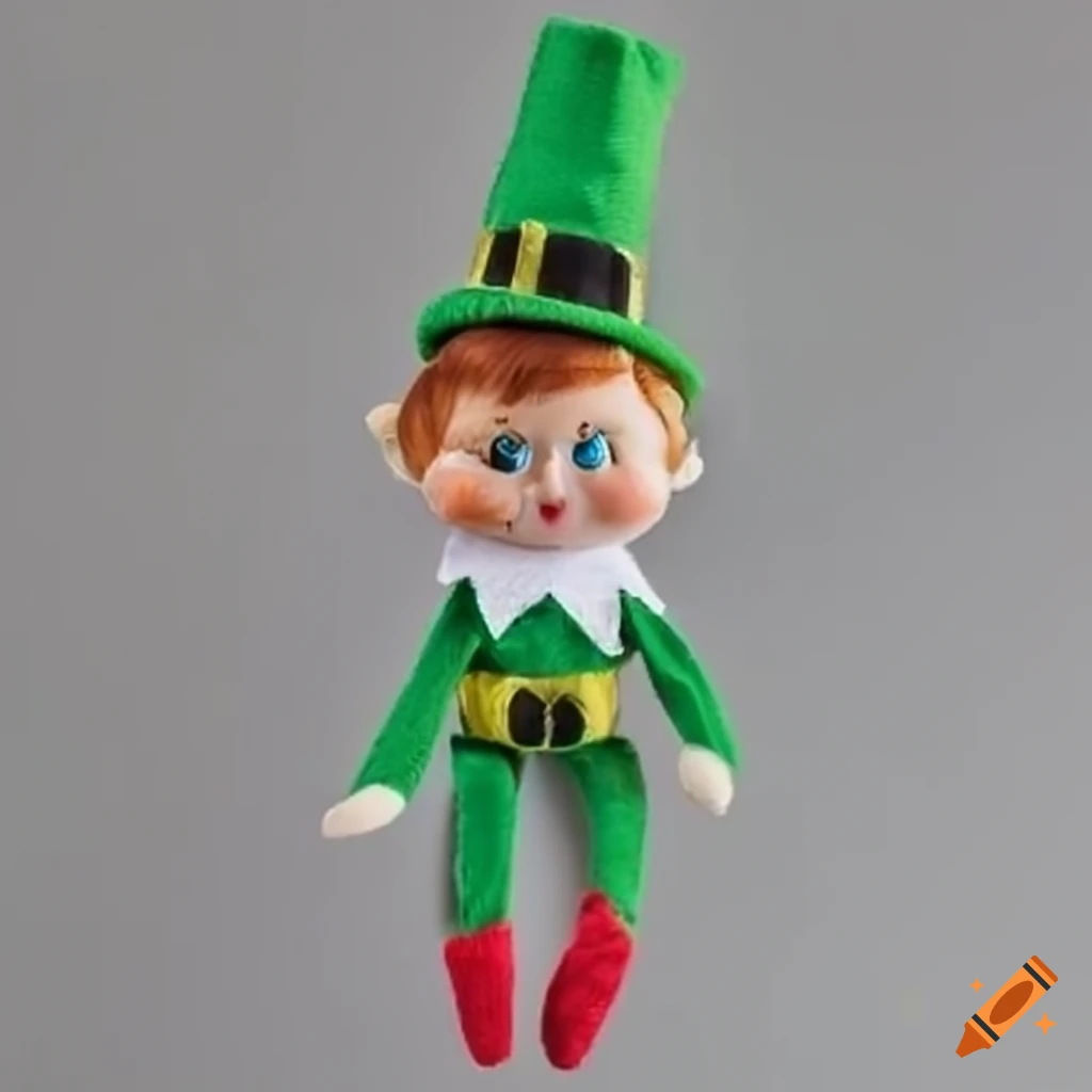 Leprechaun elf on the shelf doll on Craiyon