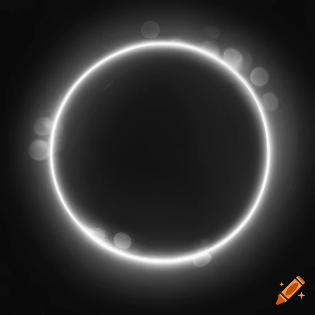 White circle with fine lines on concrete surface on Craiyon