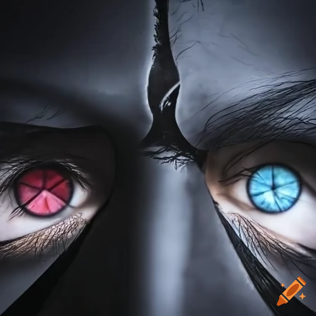 Black raiden with sharingan eyes on Craiyon