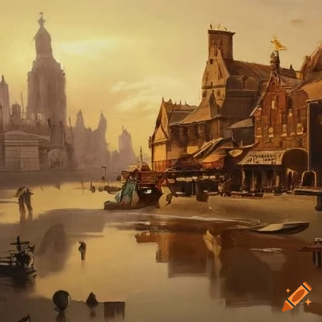 Highly detailed exceptional war travel poster by james gurney on Craiyon