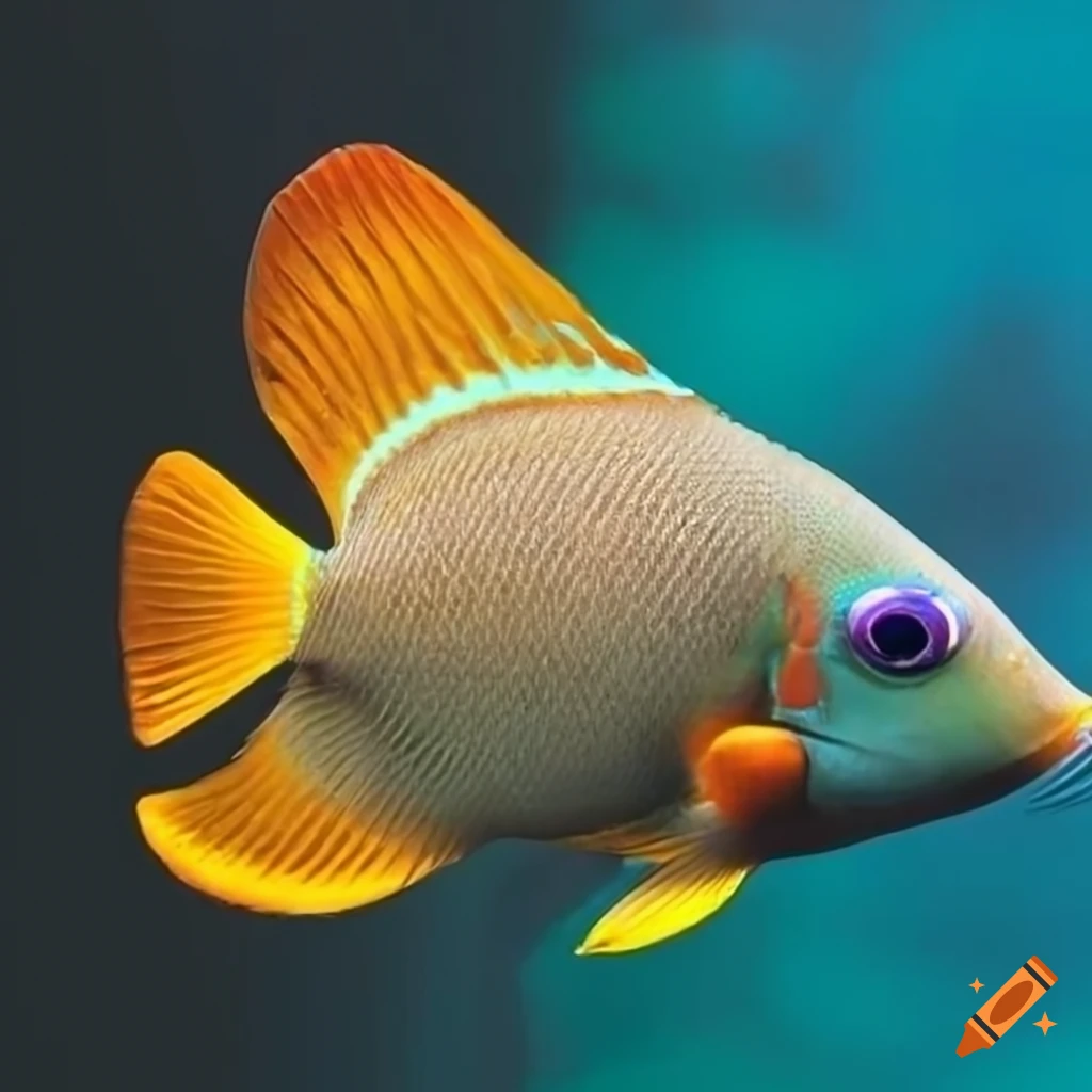 Side view of tropical fish on Craiyon