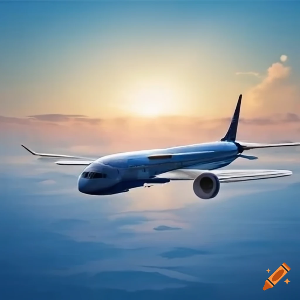 Airplanes flying in the sky on Craiyon