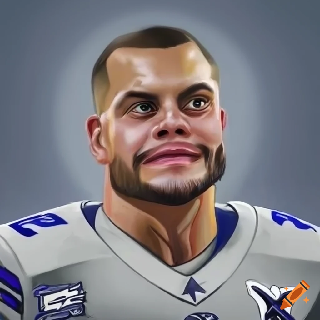 Caricature of dak prescott on Craiyon