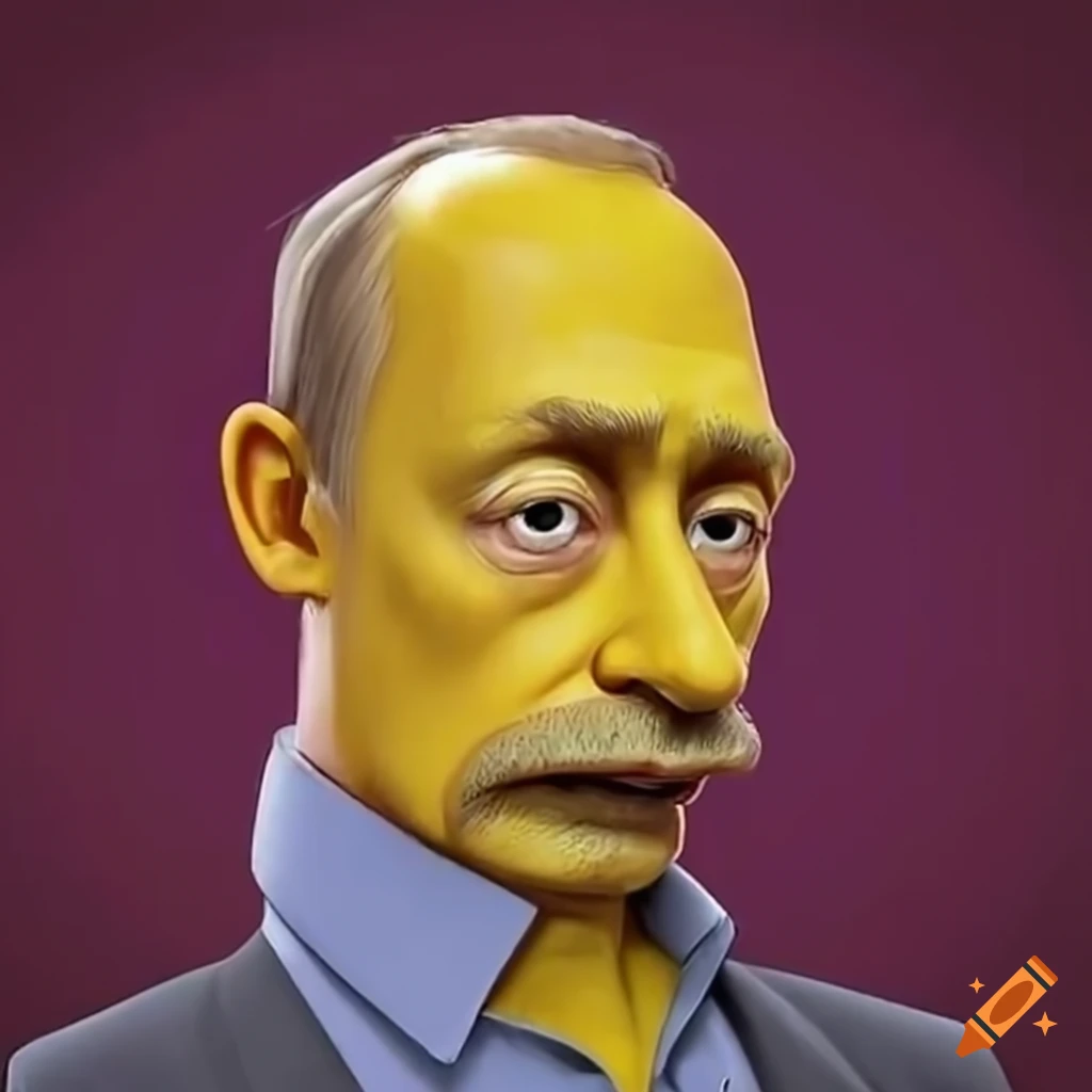 Vladimir putin and homer simpson mashup on Craiyon