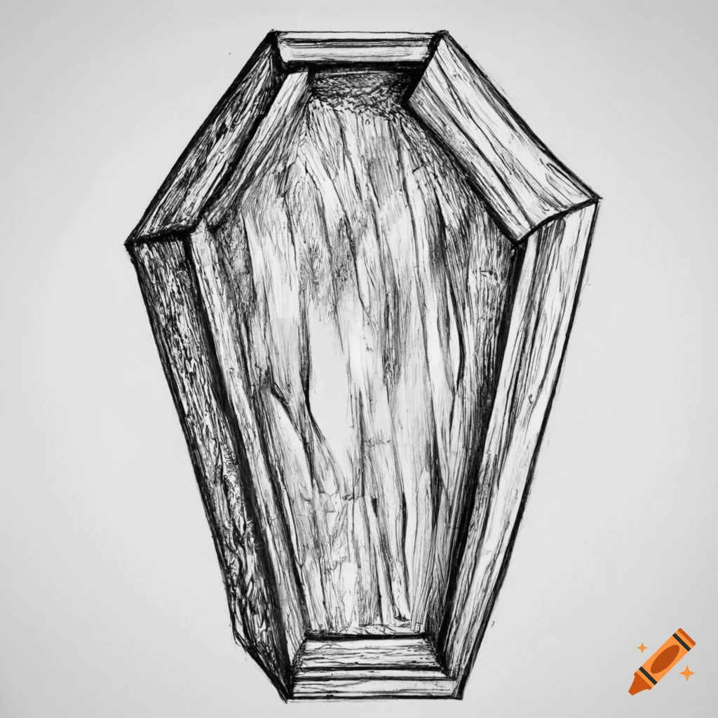 Elongated shape of a coffin on Craiyon