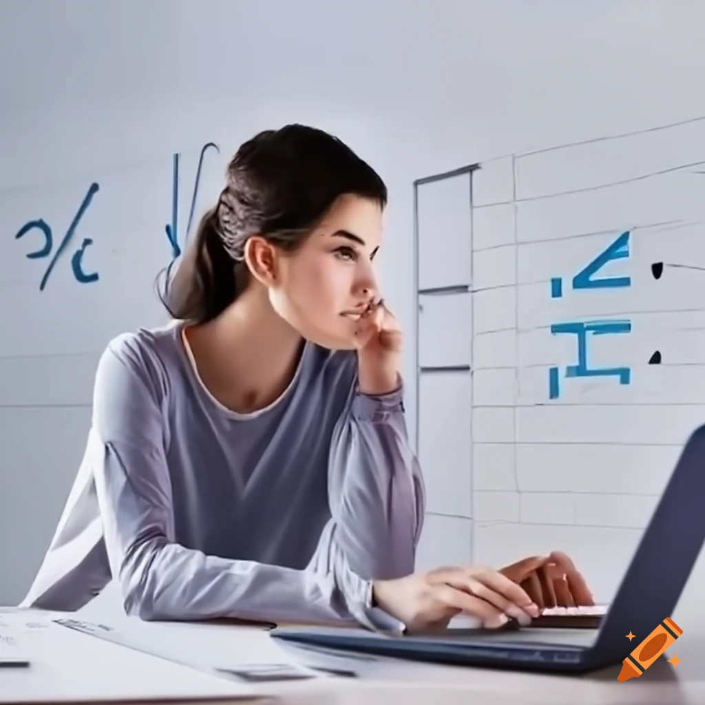 College students discussing math at whiteboards on Craiyon