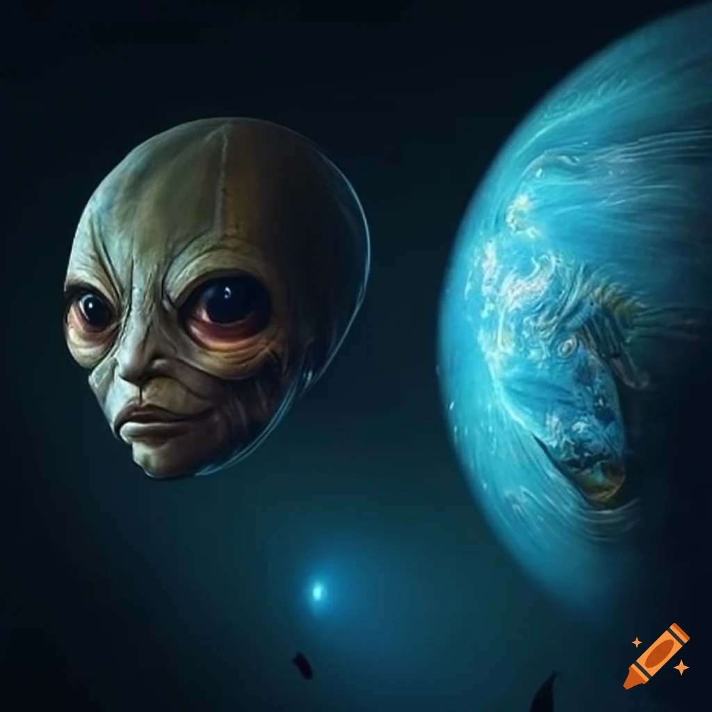 Intergalactic diplomacy between two alien species on Craiyon