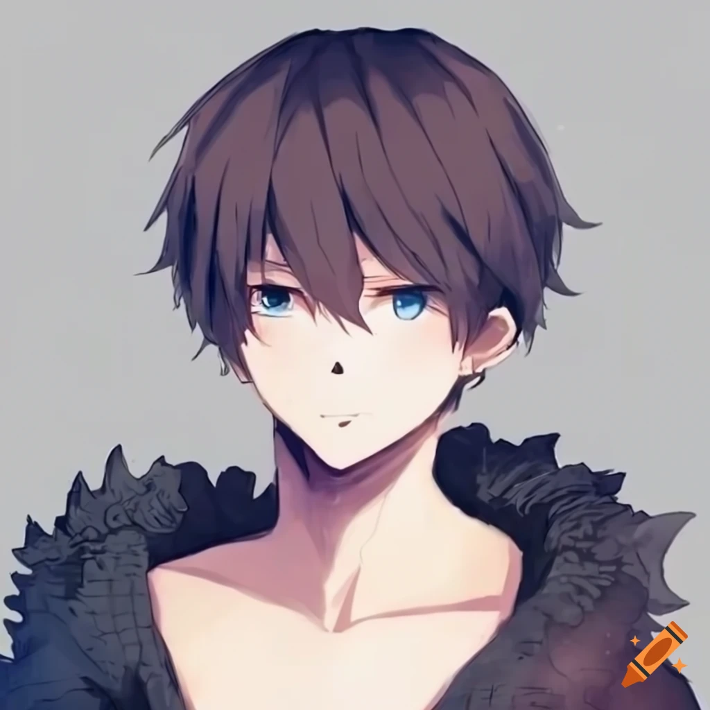 Cute anime boy portraying godzilla on Craiyon