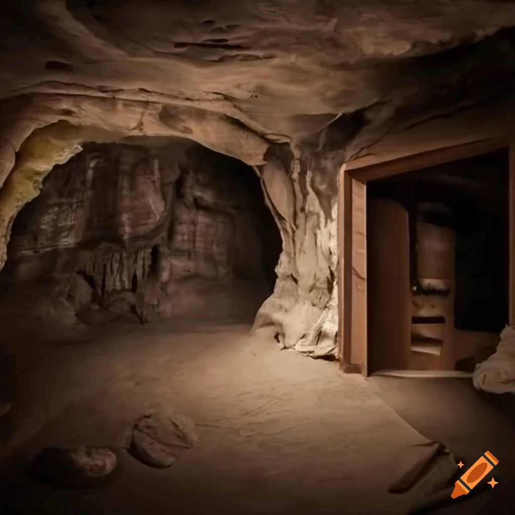Cave room interior design on Craiyon