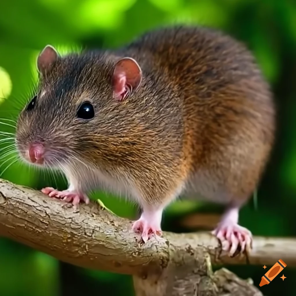 Large groups of tiny, intelligent rodents in lush tree canopies on Craiyon