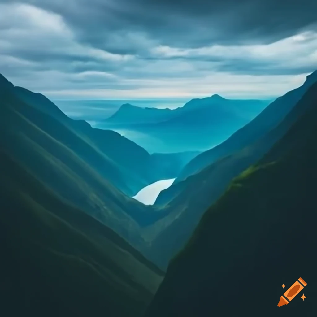 Scenic mountain view on Craiyon