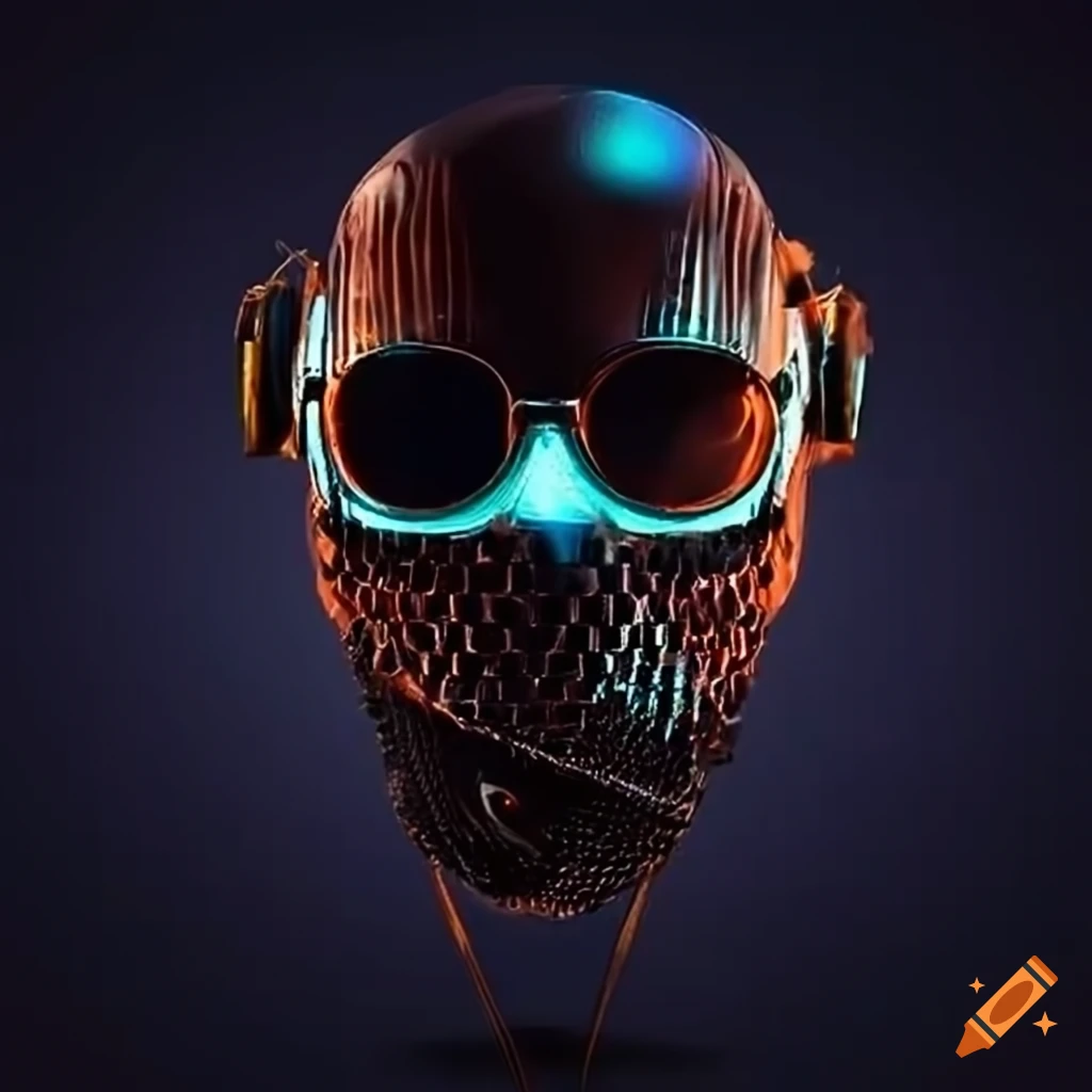 Futuristic dj mask on Craiyon