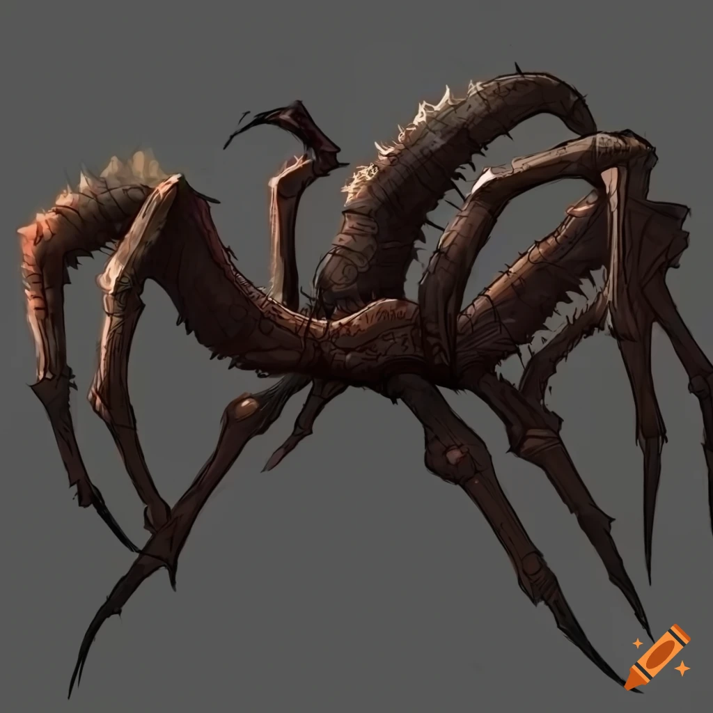 Cenozoic terror spider concept art on Craiyon