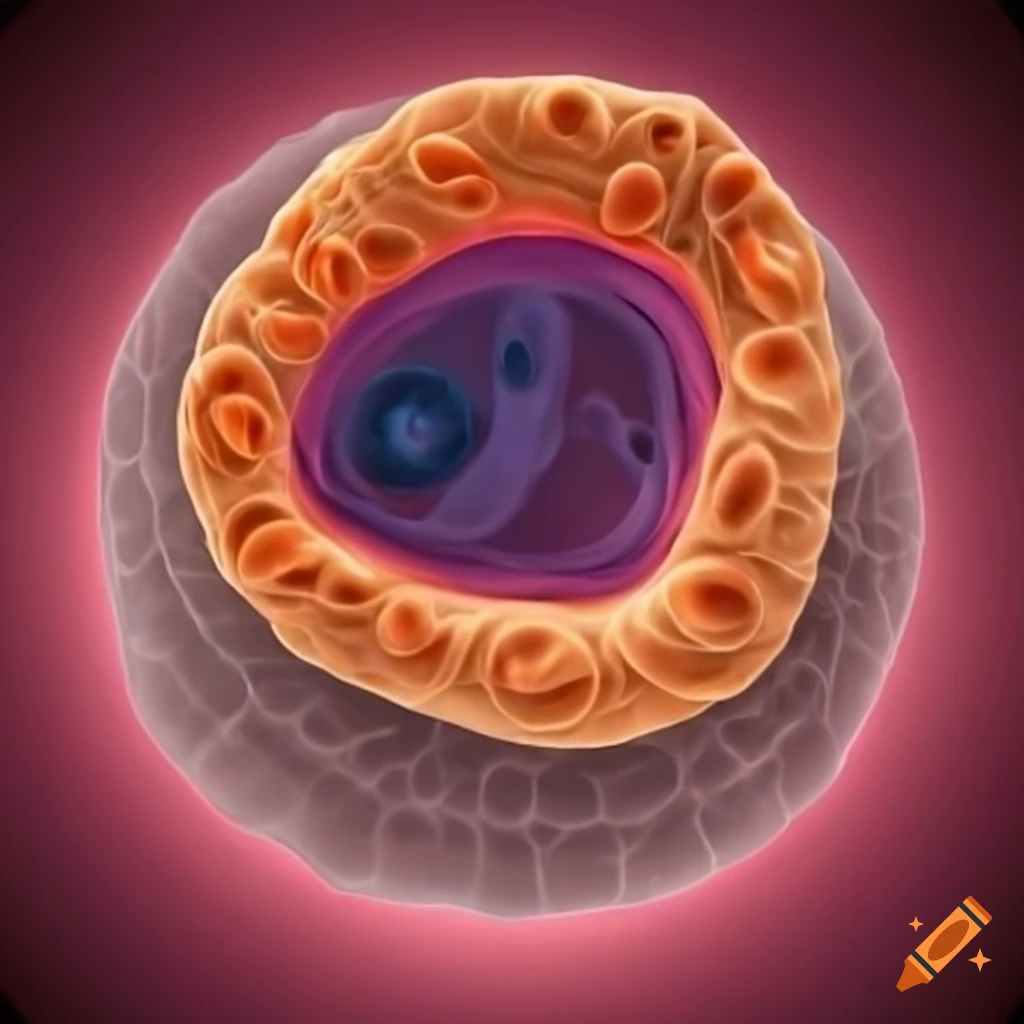 Prokaryotic cell in a circular formation on Craiyon