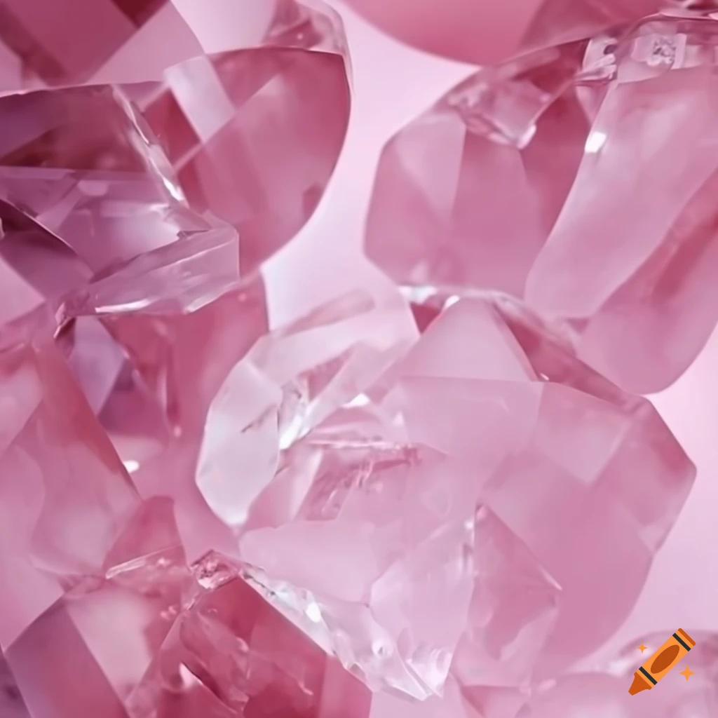 Rose quartz crystal pattern in high definition on Craiyon