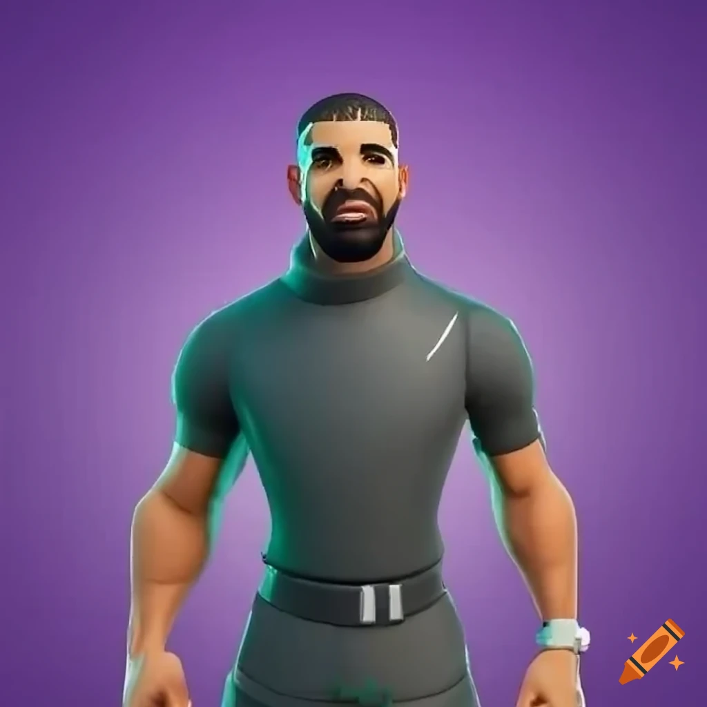 Drake as a fortnite character on Craiyon