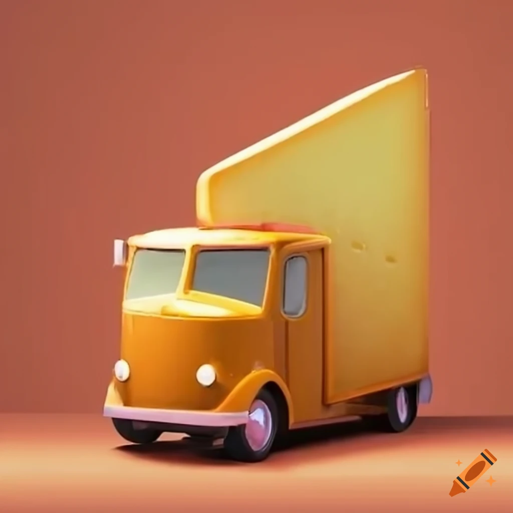 Cheese moving truck on Craiyon