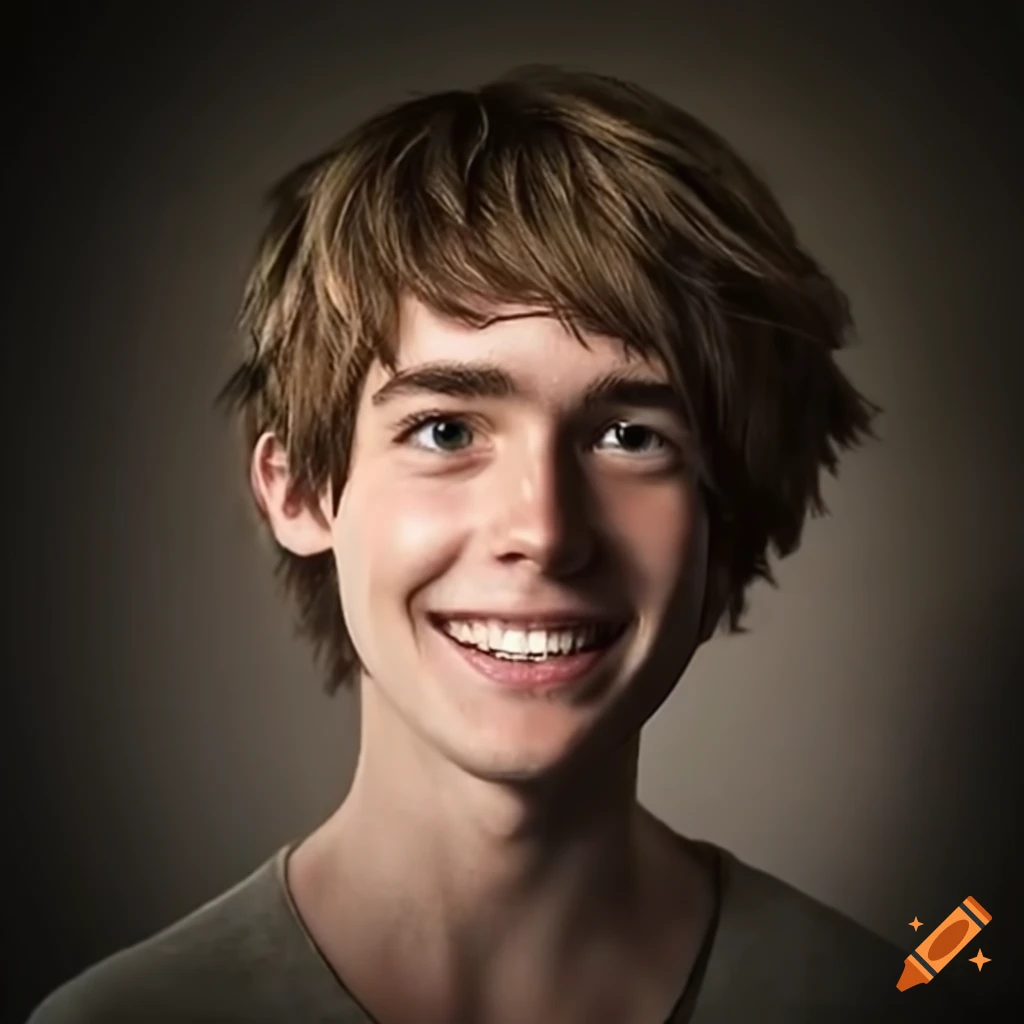 Scott pilgrim realistic photo smiling on Craiyon