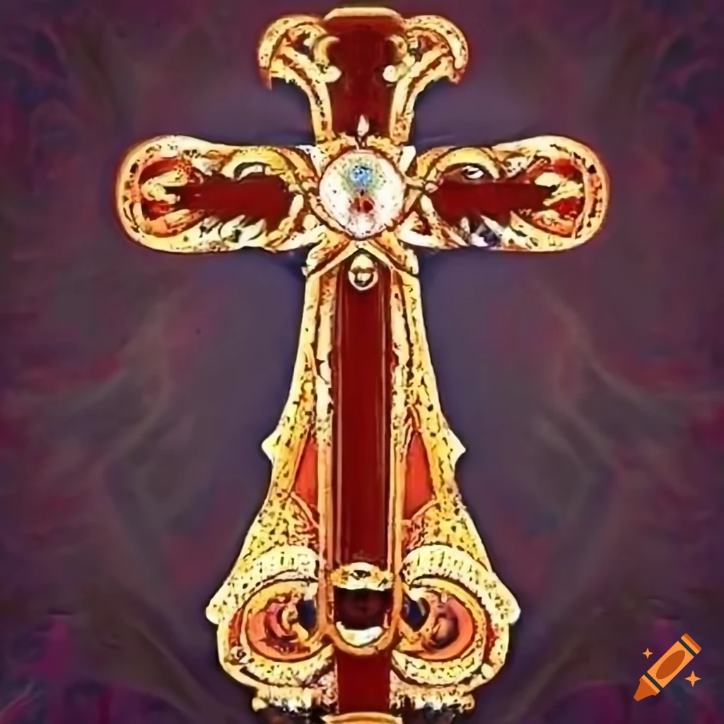 Arian cross representing true christianity and saint arius on Craiyon