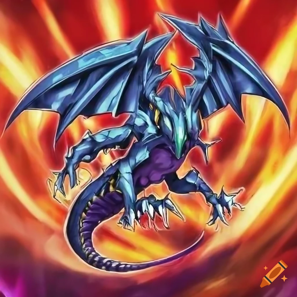 Harmony fire ice dragon boss monster in Yu-Gi-Oh art style on Craiyon