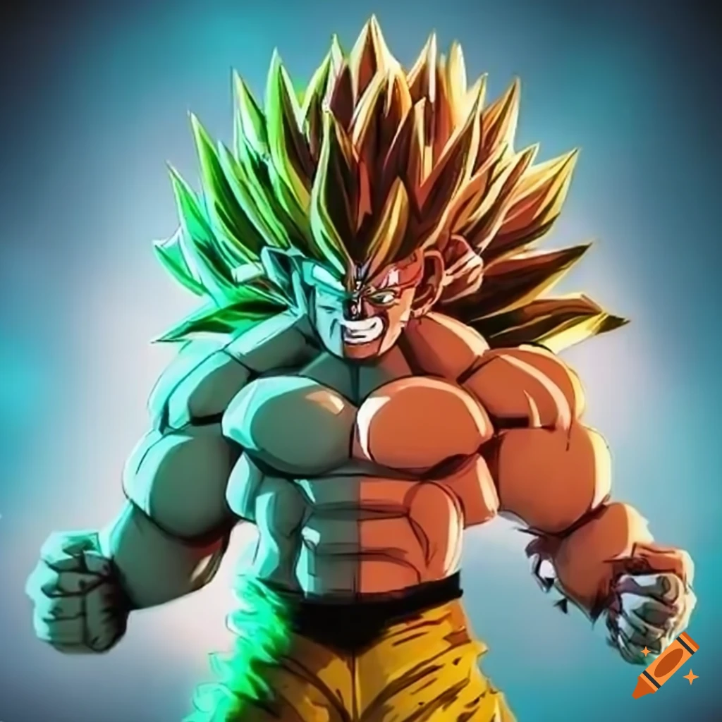 Powerful super saiyan character on Craiyon
