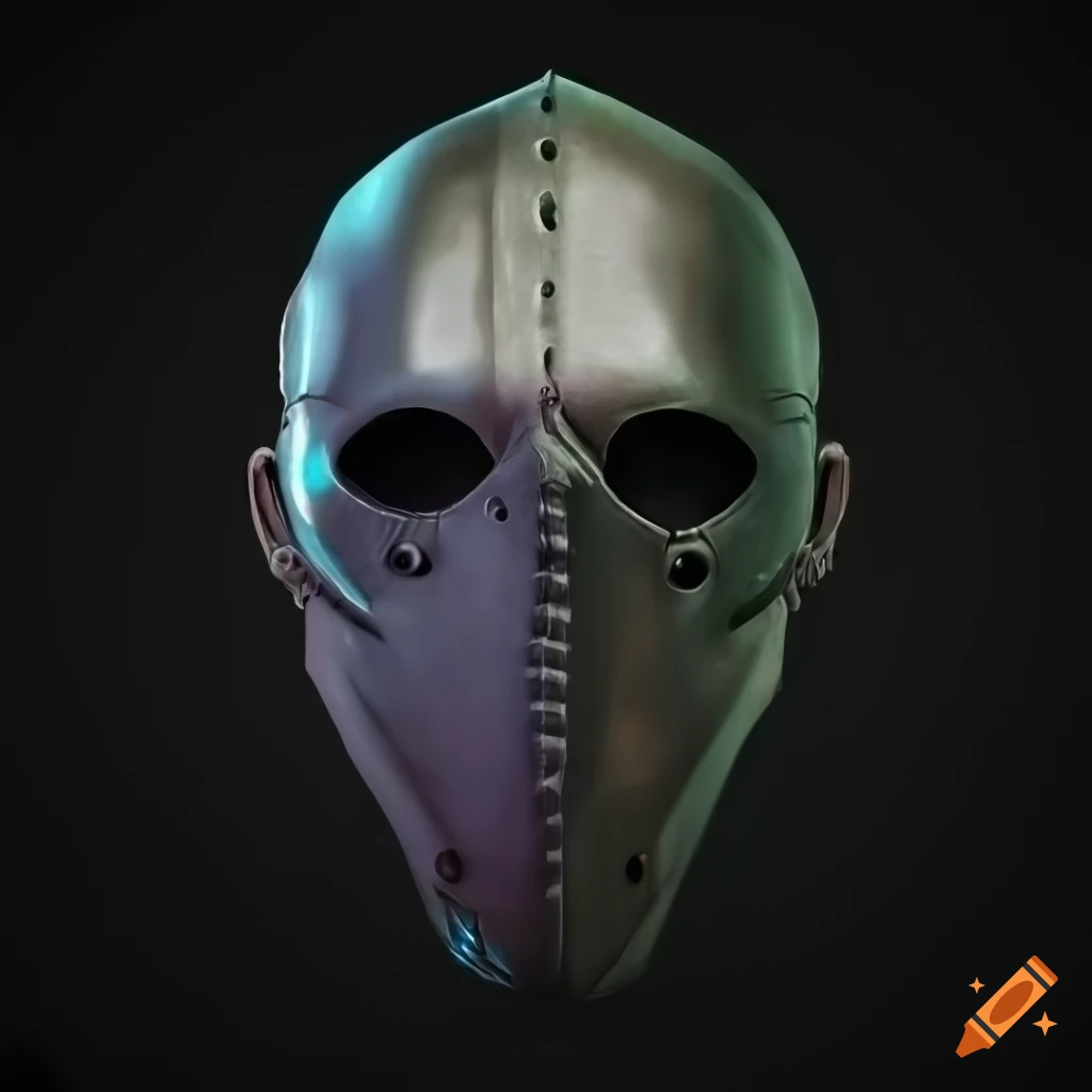 Detailed 4k fantasy sci-fi iron mask on Craiyon