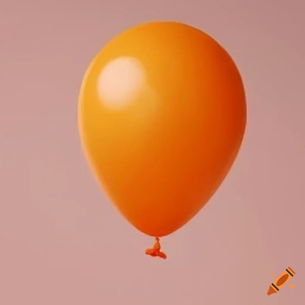 Orange balloon on Craiyon