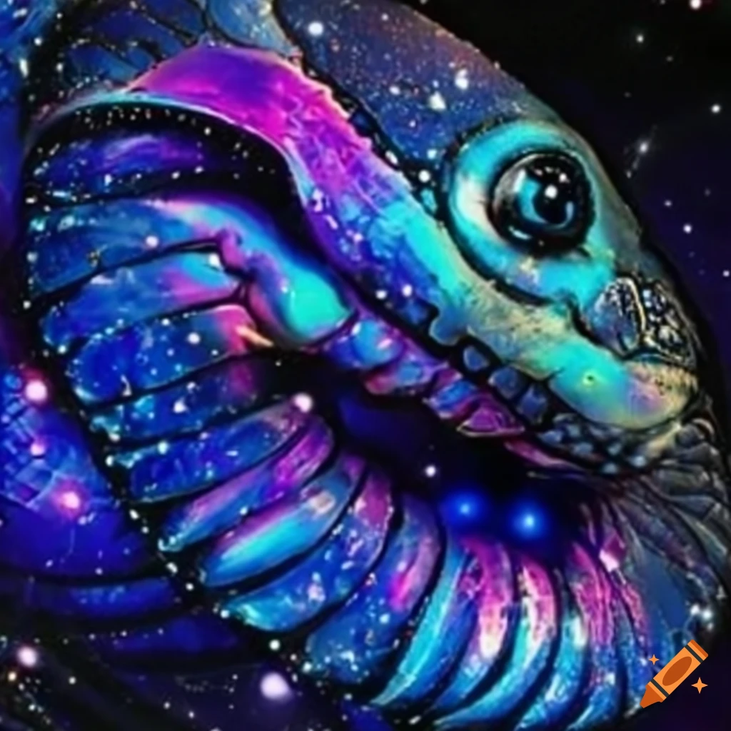 Cosmic snake face in the galaxy on Craiyon