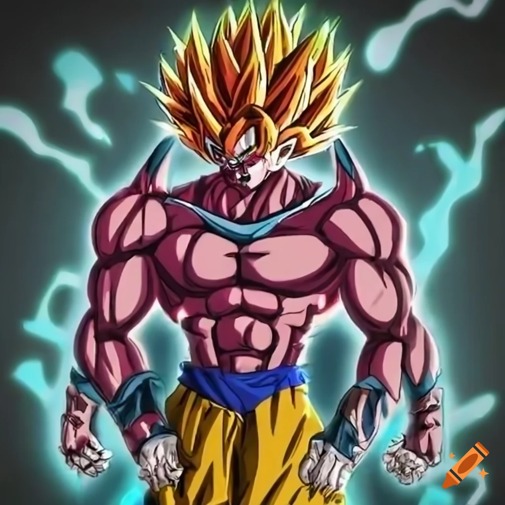 Powerful super saiyan demon monster illustration on Craiyon