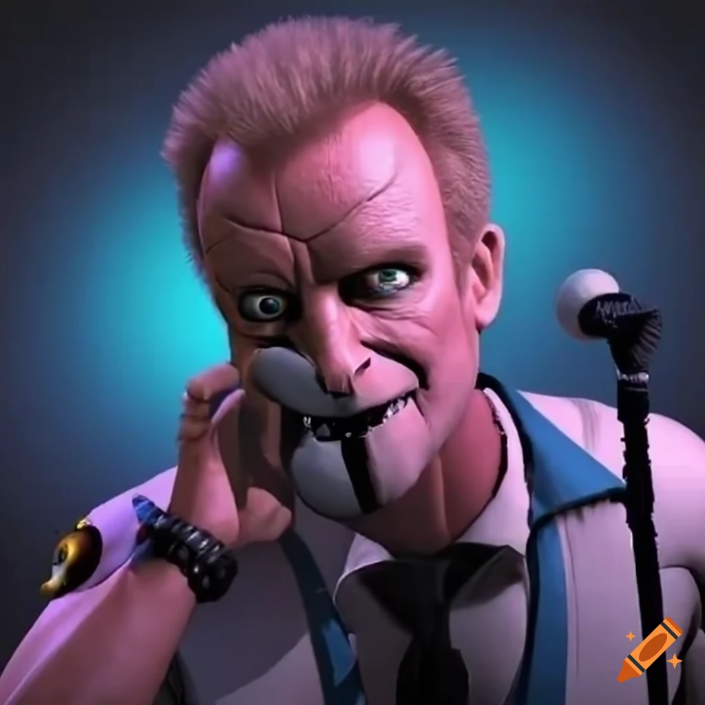 Sting as a five nights at freddy's animatronic on Craiyon