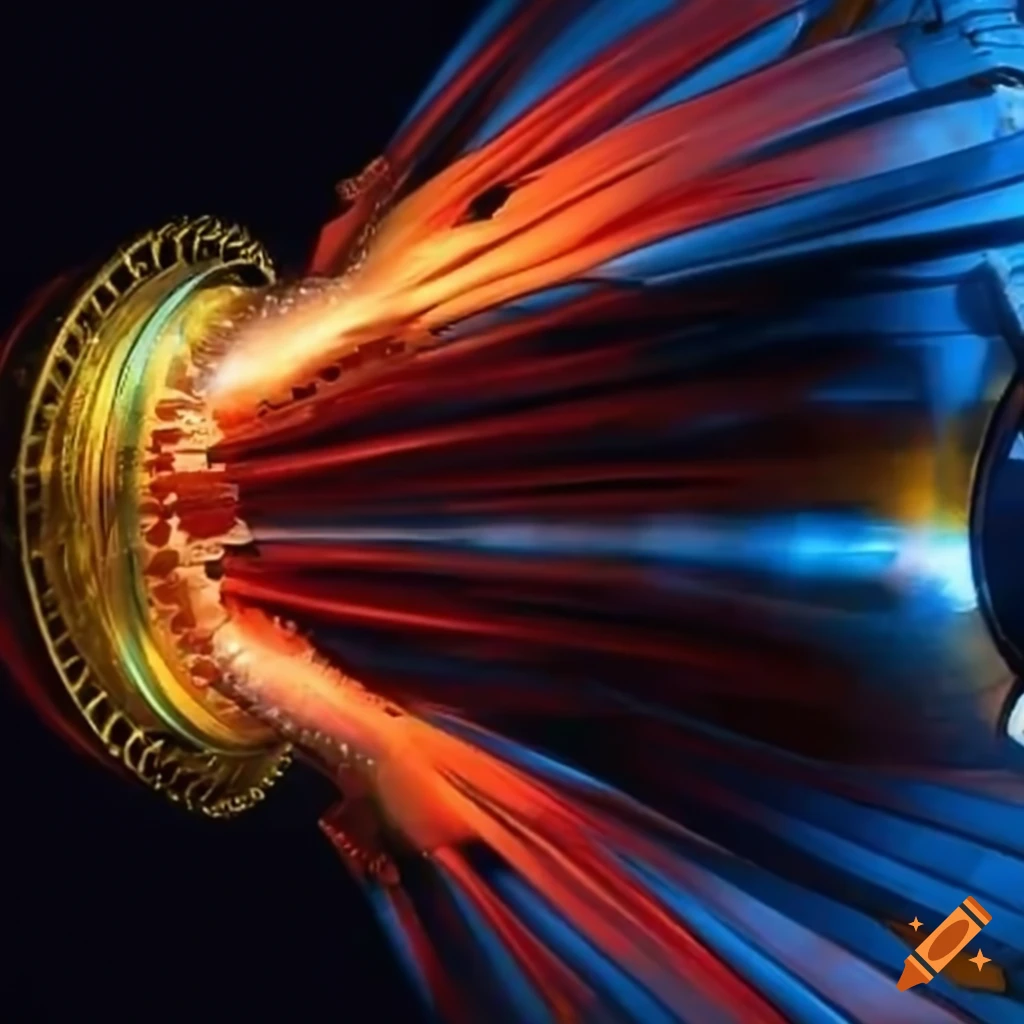 Force multiplier at the center of a turbine on Craiyon