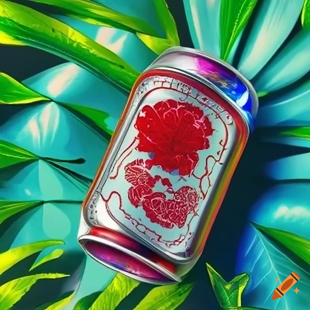 CBD & THC Astrological beverages in red duochrome cans with vibrant ...