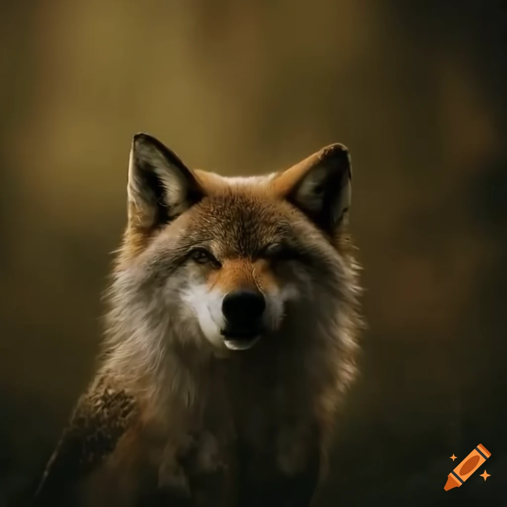 Aesthetic room with wolf and fox pictures, green, brown, and gray ...