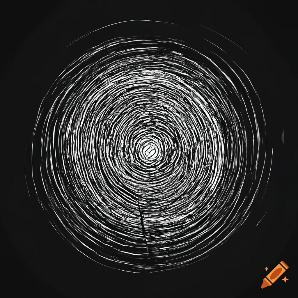 Complex circle on black background on Craiyon