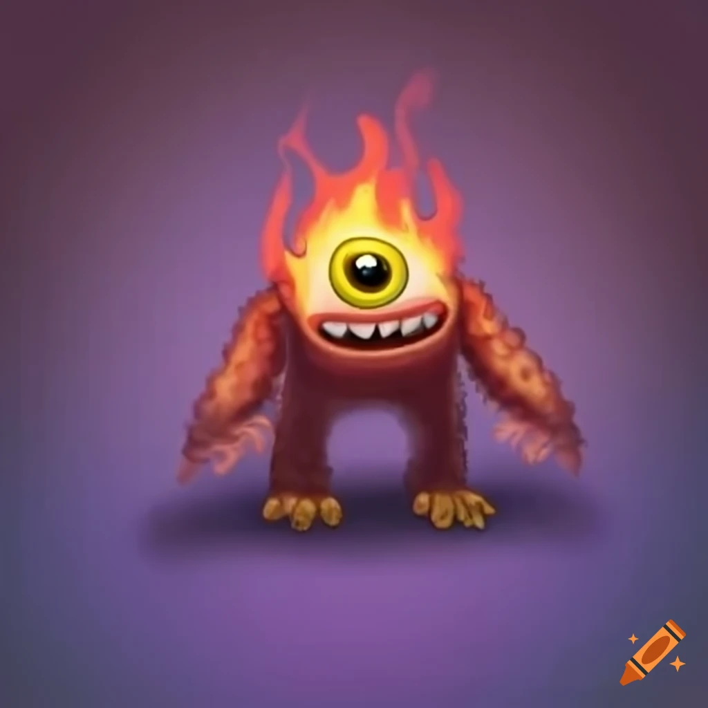 My singing monsters wax-fire on Craiyon