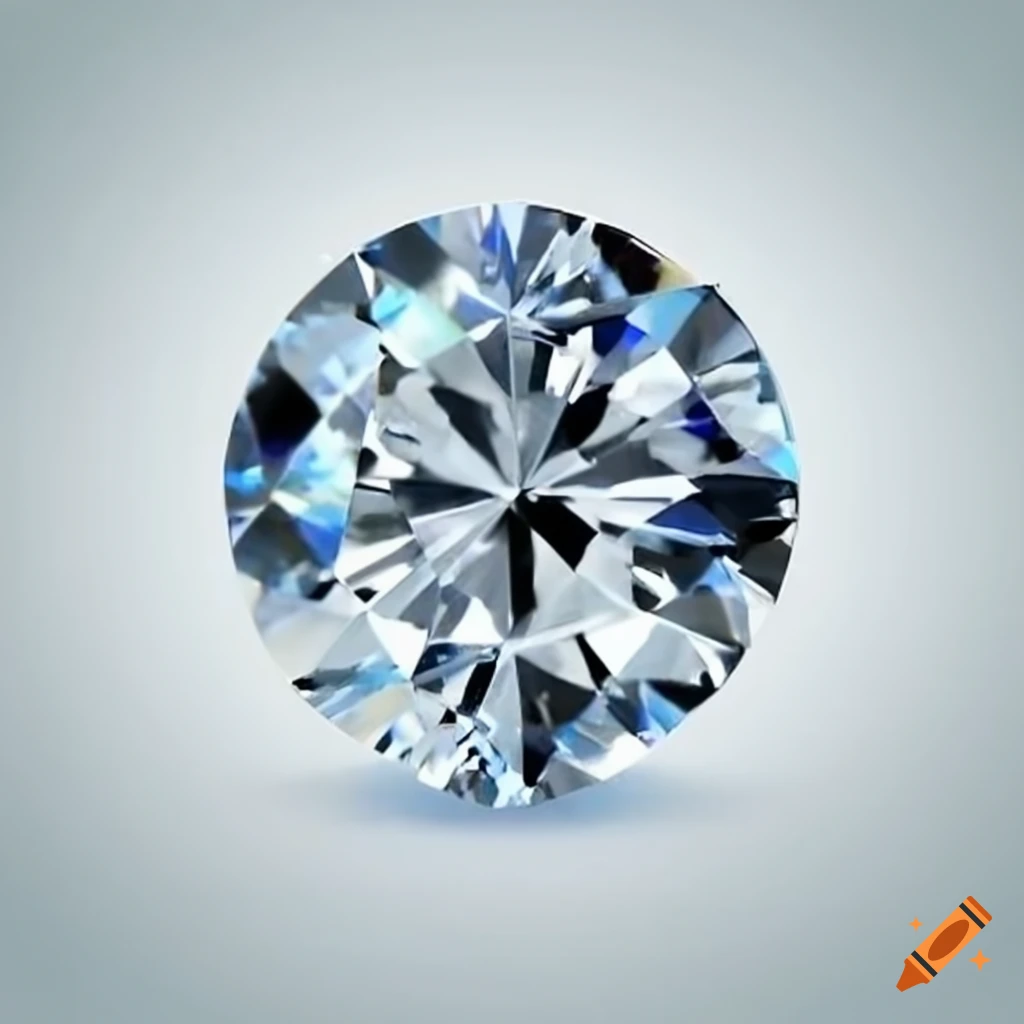 Brilliant cut white round diamond on Craiyon