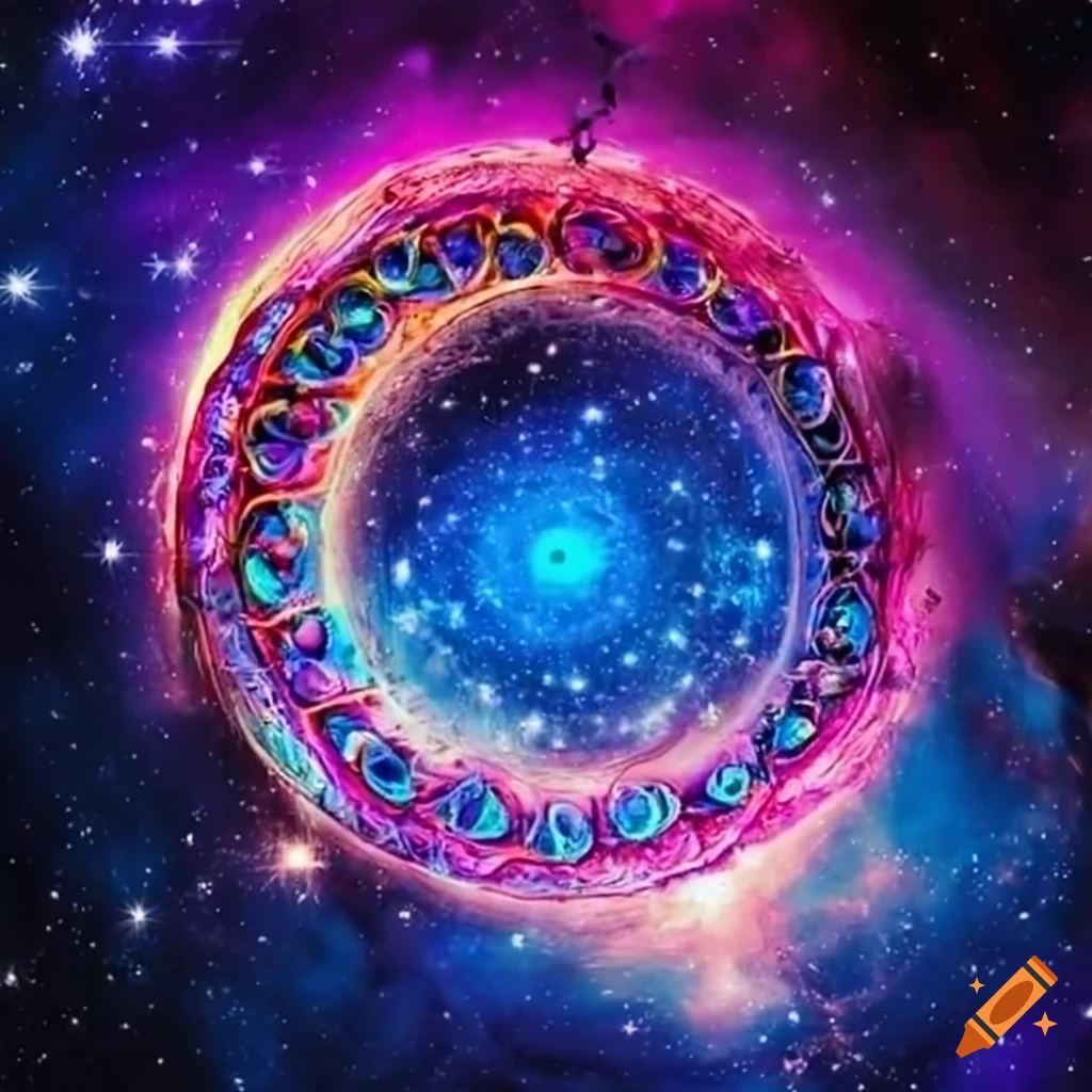 Cosmic wheel with dancing god on Craiyon