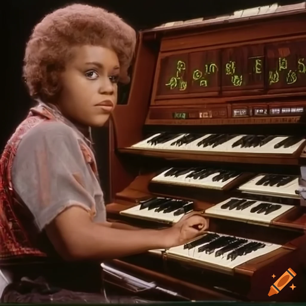 Vintage sitcom scene with 70s vhs style and an olive green station ...