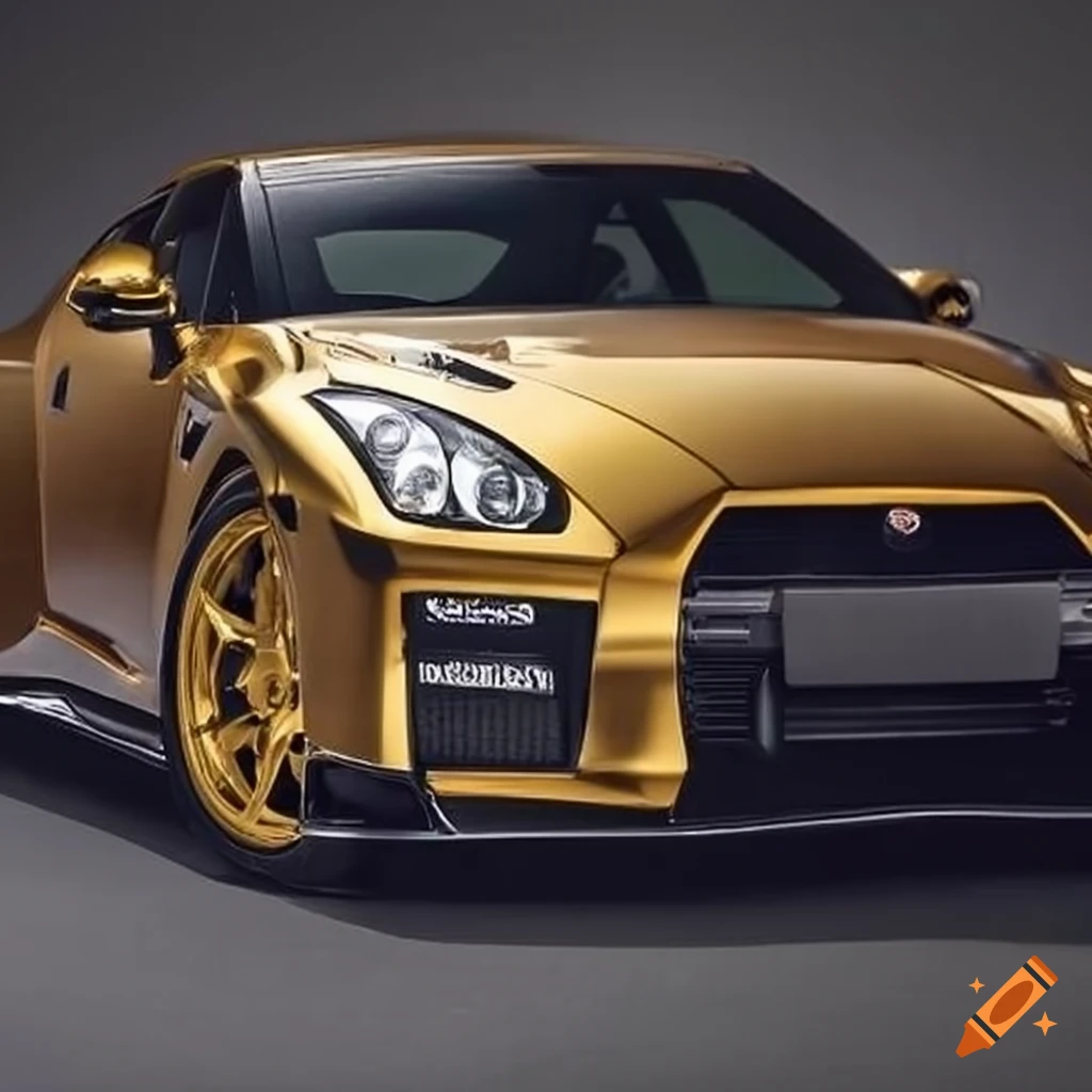 Golden gtr r 35 on Craiyon