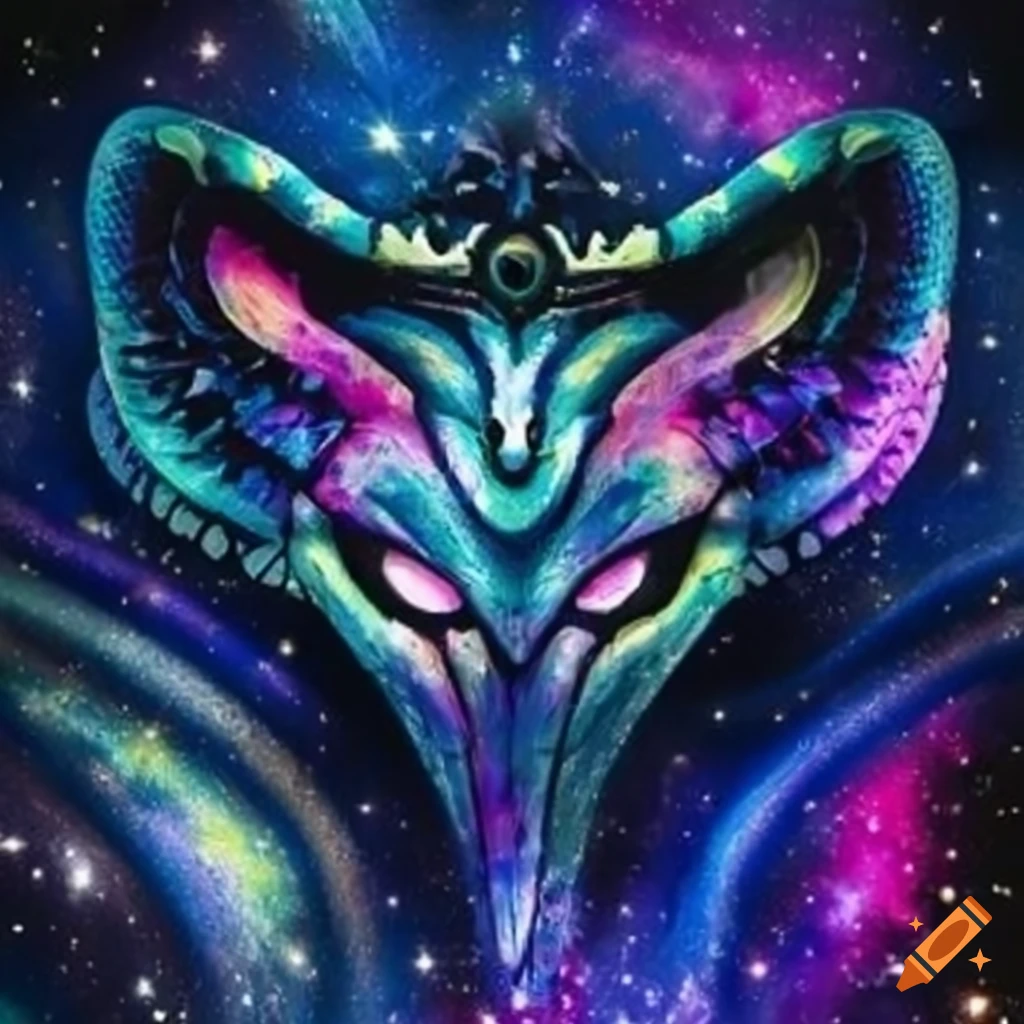 Cosmic snake face in the galaxy on Craiyon