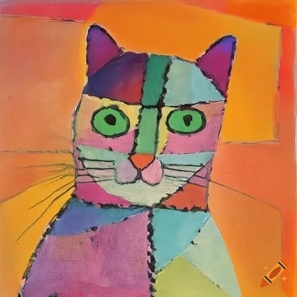 Cat by paul klee on Craiyon