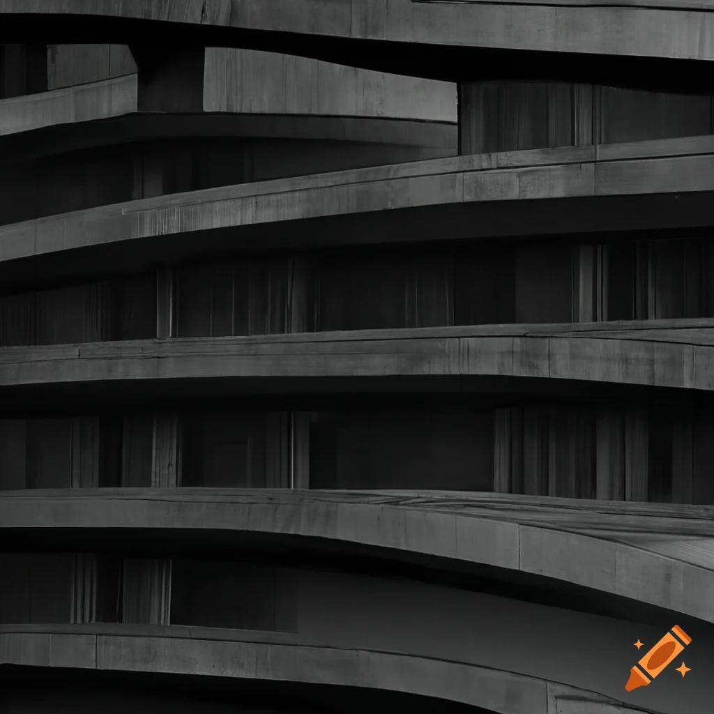 Monochrome minimalistic architecture photo on Craiyon