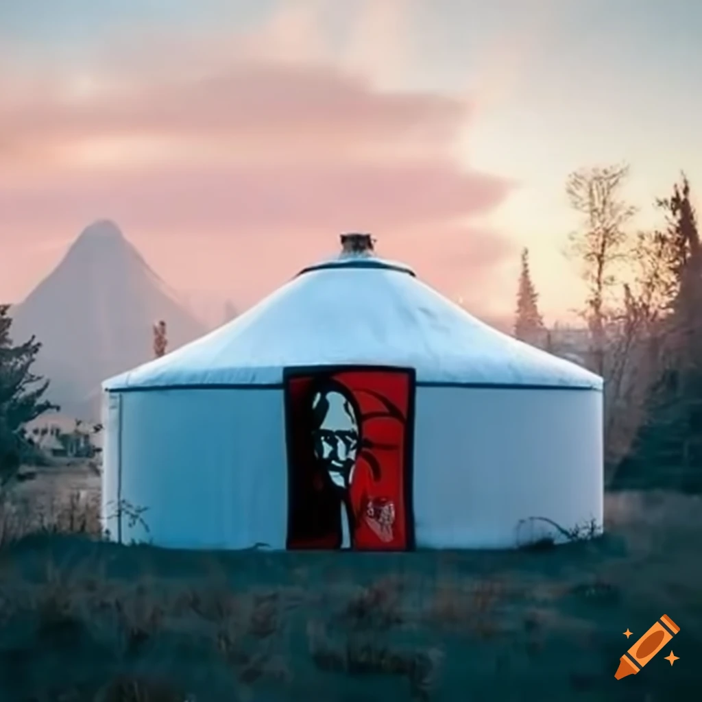 Kfc restaurant designed like a yurt on Craiyon