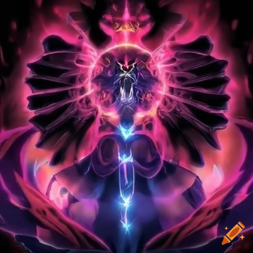 Judgment and star with glowing ambiance in yu-gi-oh art style on Craiyon