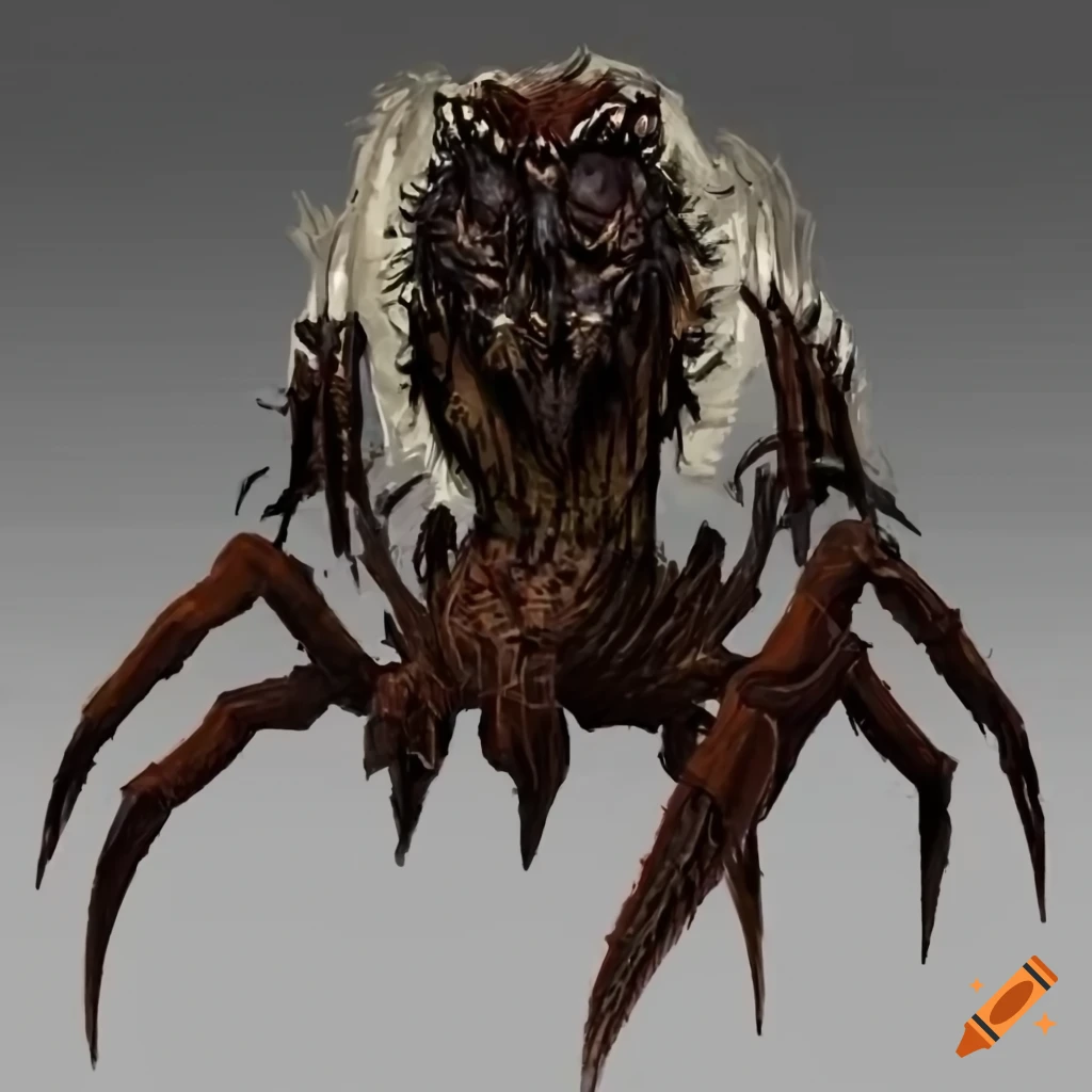 Cenozoic terror spider concept art on Craiyon